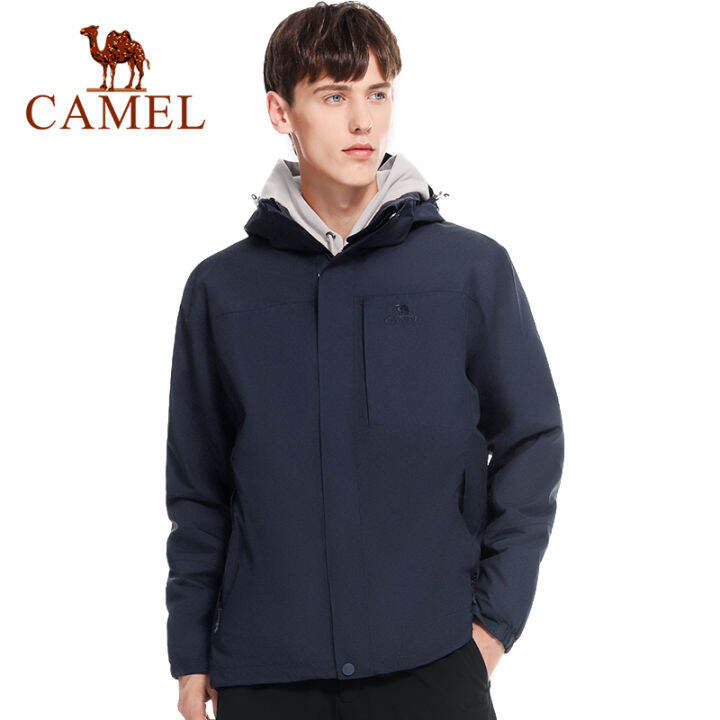 Camel Outdoor Men's Waterproof Hiking Jacket Male 3-in-1 Detachable ...