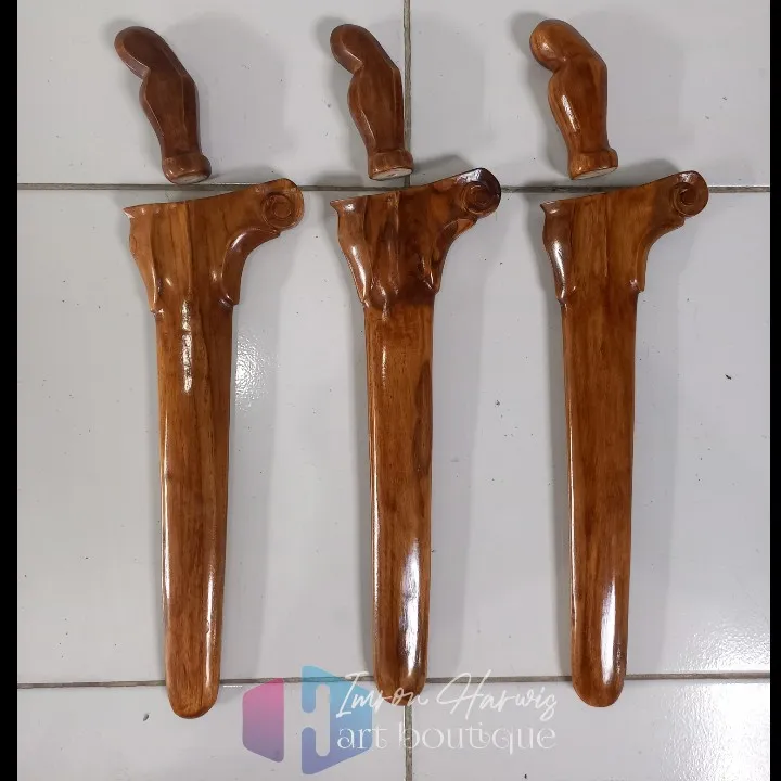 Warangka Sandang walekat 30cm kayu jati alusan finishing plitur ...