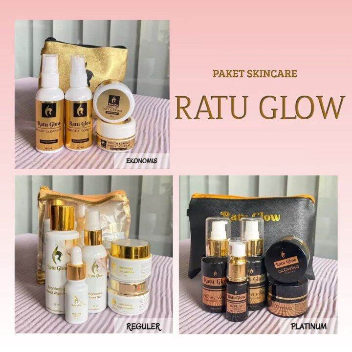 ratu glow skincare ekonomi platinum brightening | Lazada Indonesia