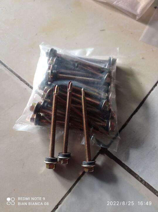 Baut Roofing 12 x 70 cm 1 pack isi 25 pcs marking L lion | Lazada Indonesia