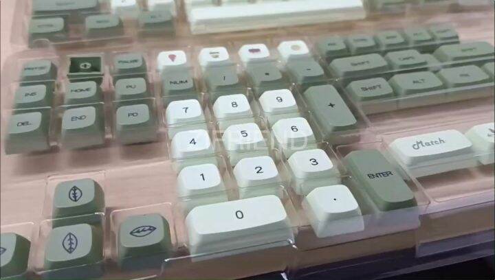 ZIFRIEND 123 คีย์ Matcha Theme Keycaps คีย์แคปภาษาไทย คีย์แคป XDA PBT ...