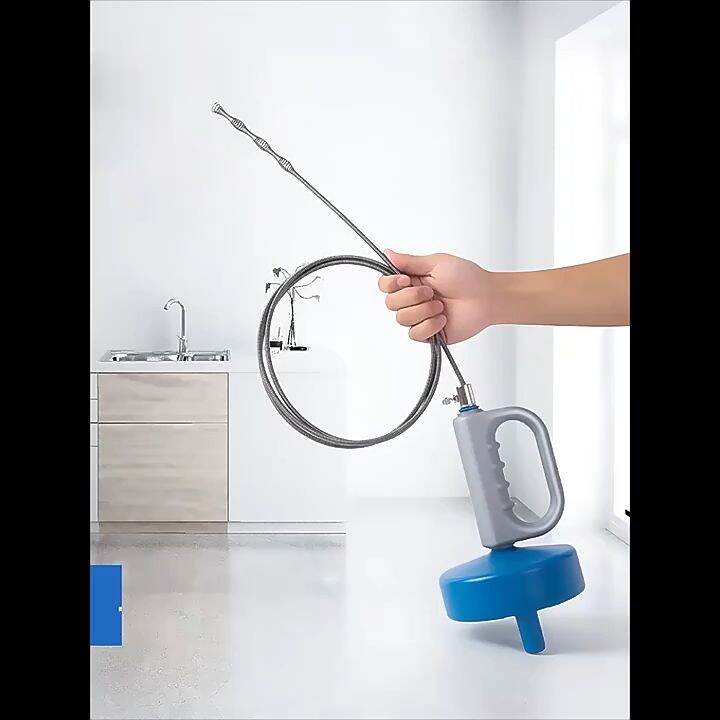 3M 5M 10M Steel Plumbing Clog Drain Remover Tool 3M Drain Snake Pipe ...