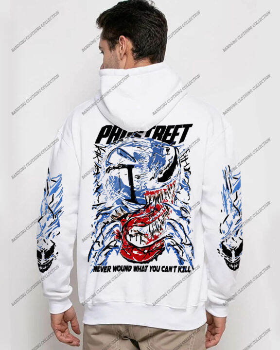 Jaket Hoodie Prostreet Venom Putih Jaket Sweater Cowok Distro / Jaket ...