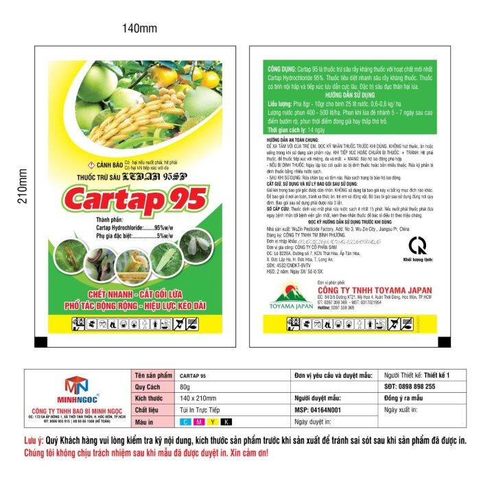 Thuốc trừ sâu Rầy Cartap 95 gói 80g | Lazada.vn