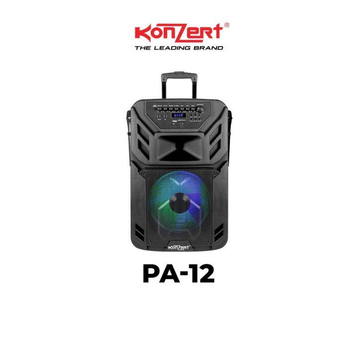 Konzert PA-12 12" inch Portable Trolley Speaker ( 400 Watts ) | Lazada PH