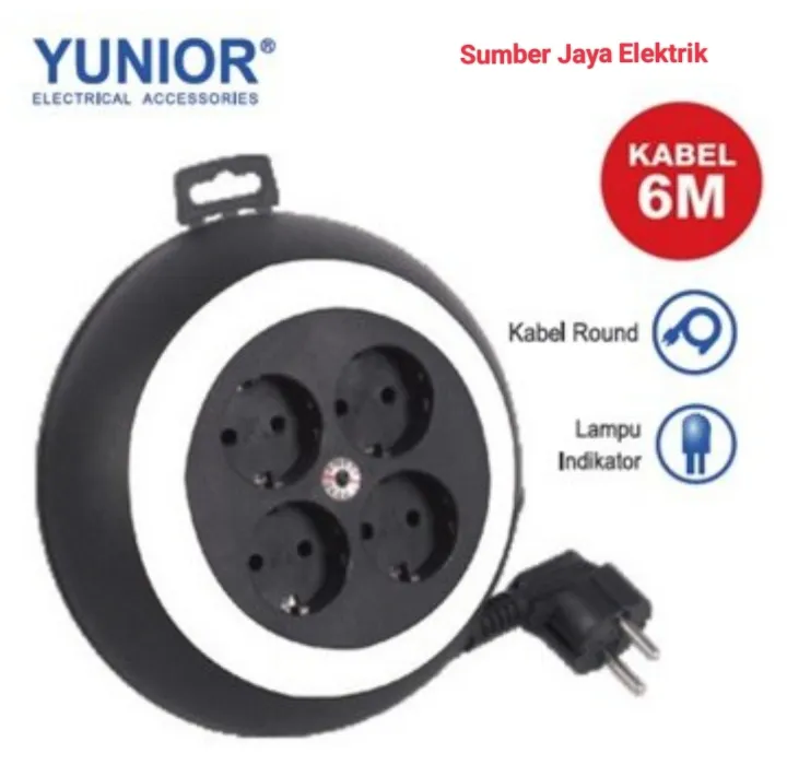 Roll Kabel / Stop Kontak Bulat / Colokan Panjang 6 Meter Yunior | Lazada Indonesia
