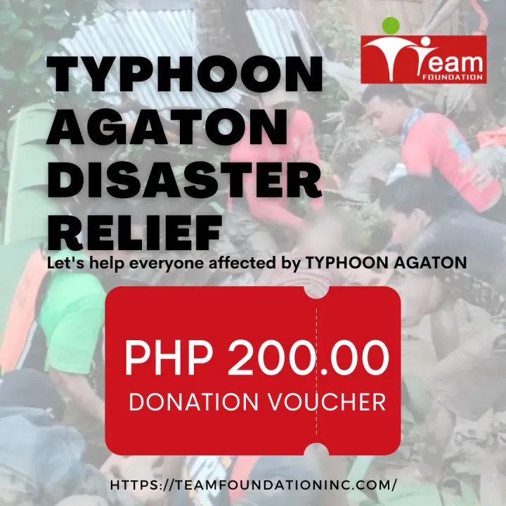 TYPHOON AGATON VOUCHER RELIEF GOODS 200 | Lazada PH