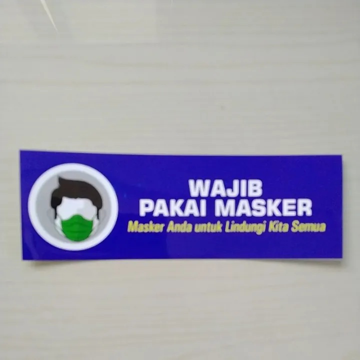Stiker Wajib Pakai Masker Lazada Indonesia