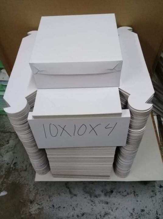 cake box 10x10x4 white (20pcs) | Lazada PH