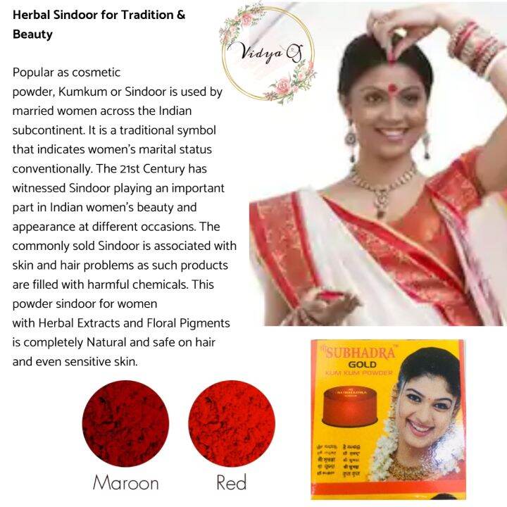 Kumkum Powder / Shindoor / sindur / sindoor / Hiasan dahi | Lazada ...