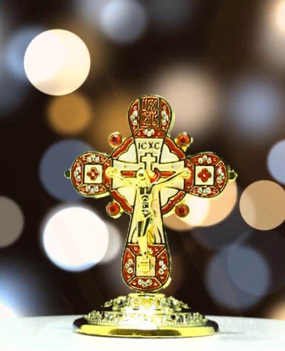 SALIB DUDUK KATOLIK MINI 9 CM / SALIB MEJA / SALIB KATOLIK ...