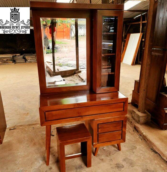 meja rias minimalis kayu jati | Lazada Indonesia