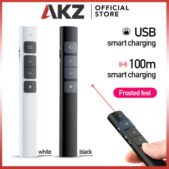 AKZ 2.4GHz Wireless Presenter Remote Presentation USB Control ...