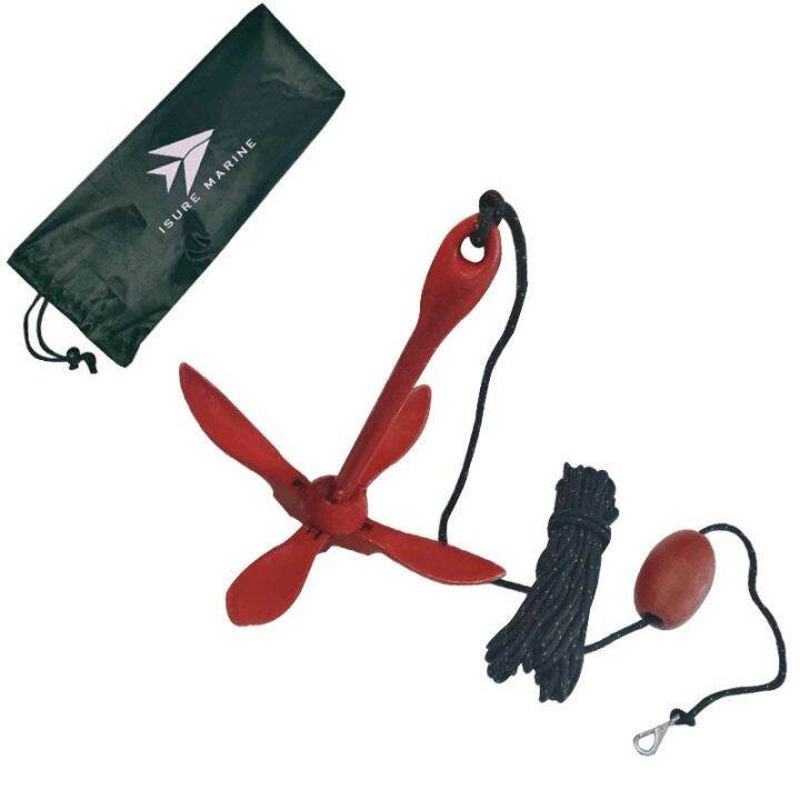 Marine Folding Anchor Red Galvanized Anchor Rubber Raft Fishing Boat ...
