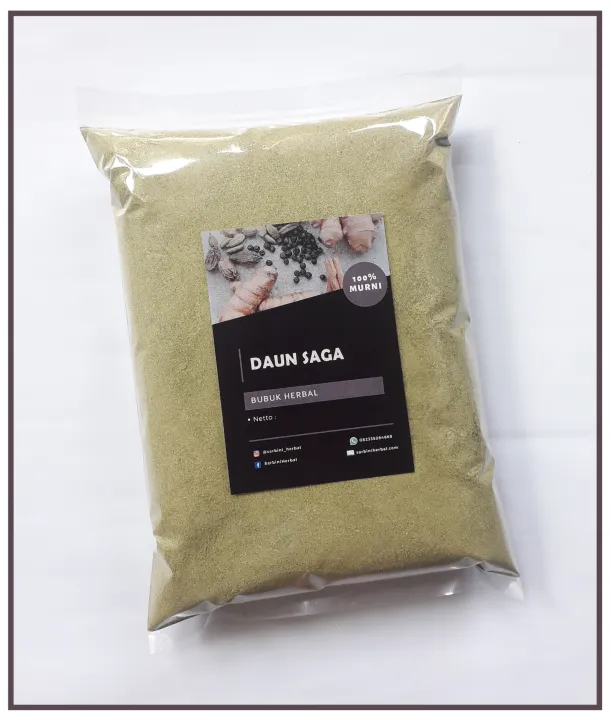 Daun Saga bubuk / Daun Saga Manis Bubuk 500 gram / Asli 100% tanpa ...