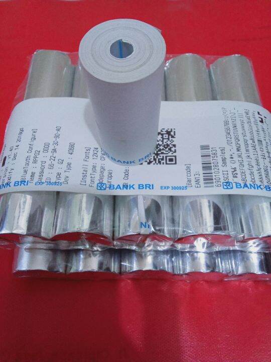 Kertas struk thermal edc Bank BRI 58x30mm paket 10 pcs | Lazada Indonesia