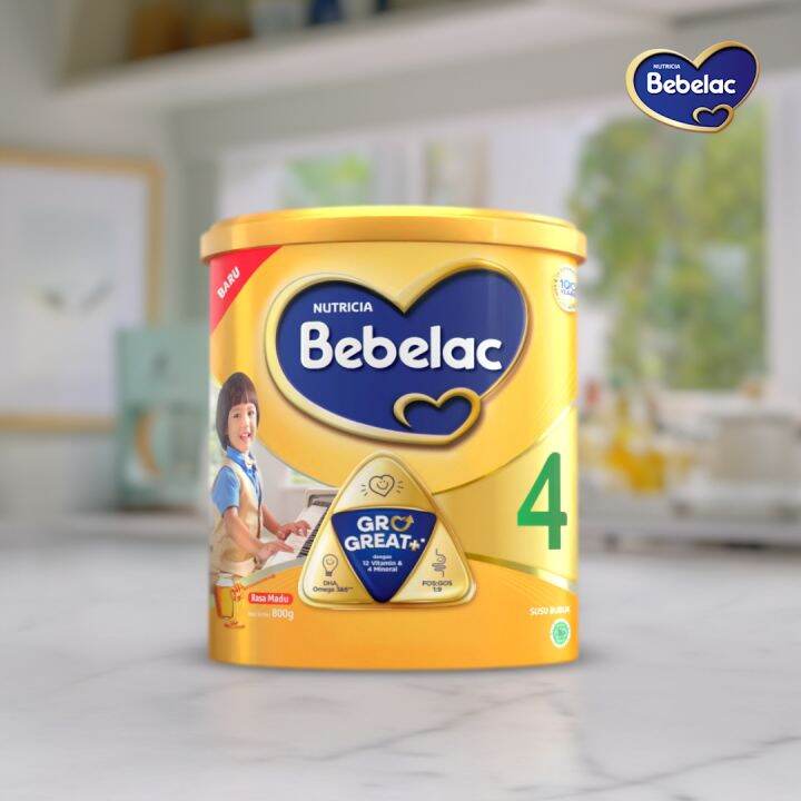 Bebelac 4 Vanilla GroGreat+ Susu Pertumbuhan Bubuk 3000 GR | Lazada ...