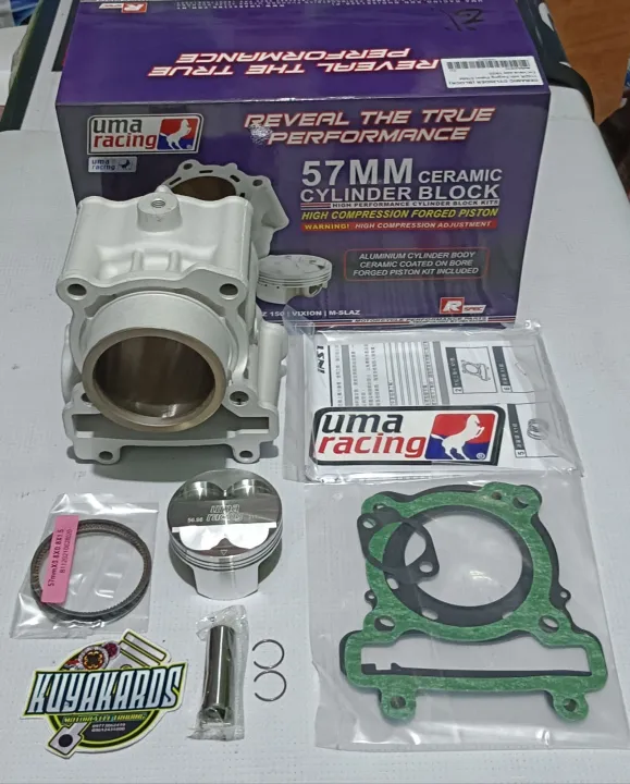 UMA RACING 57MM CERAMIC CYLINDER BLOCK SET SNIPER150/SNIPER135 | Lazada PH