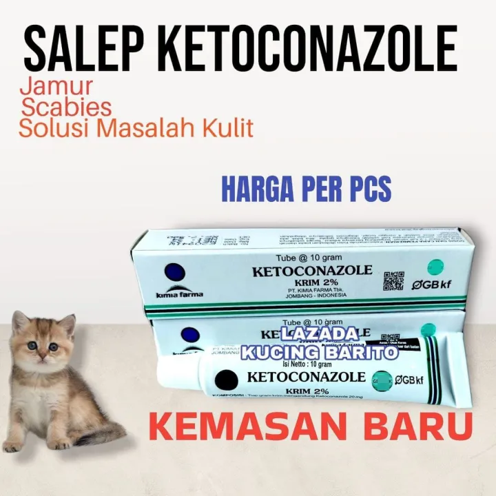 Salep Jamur Kucing Cream Obat Gatel Jamur Krim Scabies Hewan Kucing ...