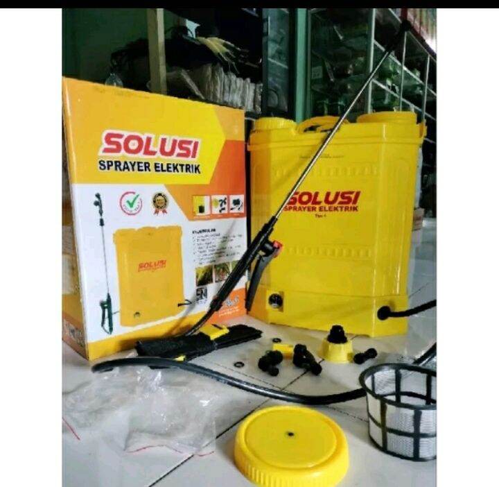 semprot elektrik 16 lt merek solusi 4 tangki | Lazada Indonesia