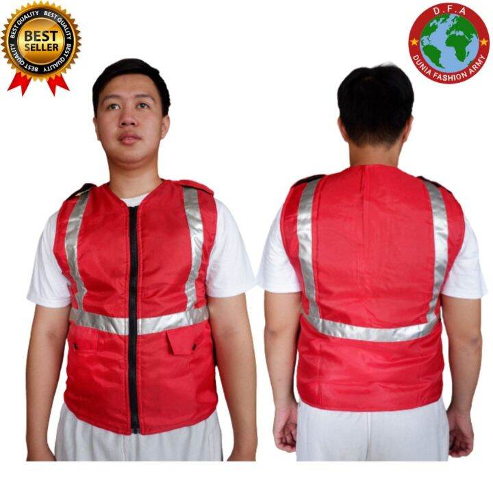 Rompi Proyek / Rompi Safety / Warna Merah | Lazada Indonesia
