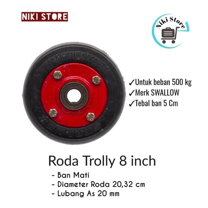 Roda Lorry 8 inch Double Bearing / Troli / Trolley / Lori | Lazada ...