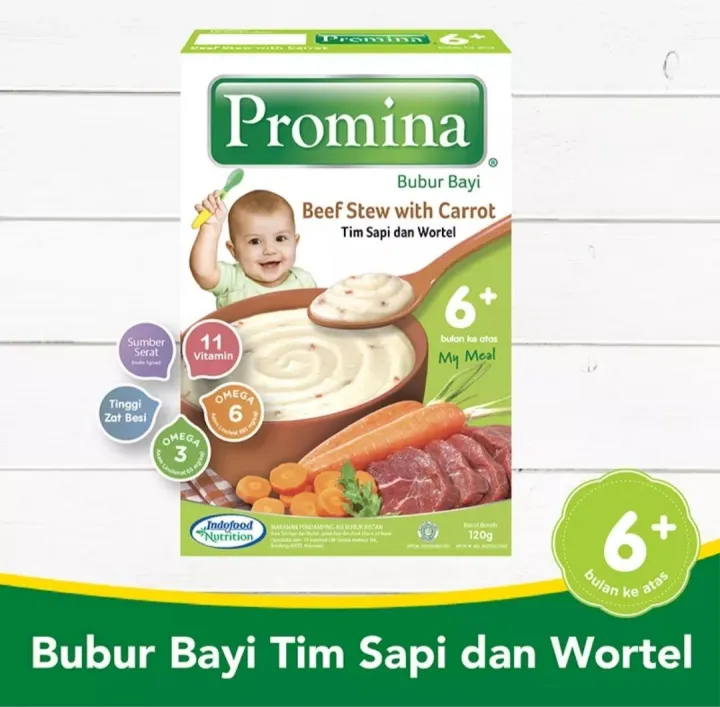 PROMINA Bubur Bayi 6+ Beef Stew With Carrot 120gr | Lazada Indonesia