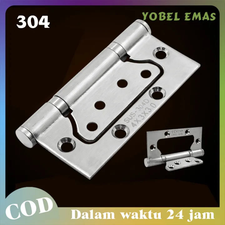 Isi 2 Engsel Pintu & Jendela Engsel Jendela Kupu-Kupu Bahan Baja Tahan ...