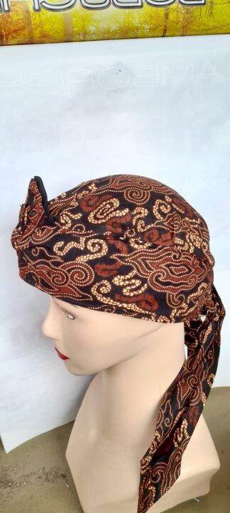 iket motif batik Megamendung coklat | Lazada Indonesia