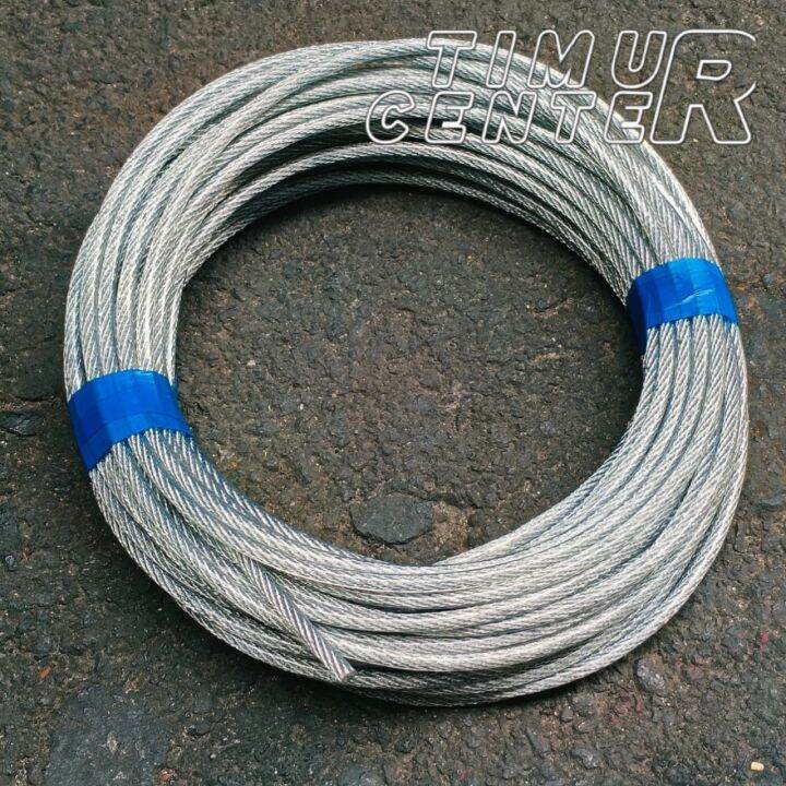 Tali Seling Baja Galvanis Lapis Plastik 2mm 3mm 4mm 5mm 6mm 8mm 10mm 12mm Kawat Sling Wire Rope ...