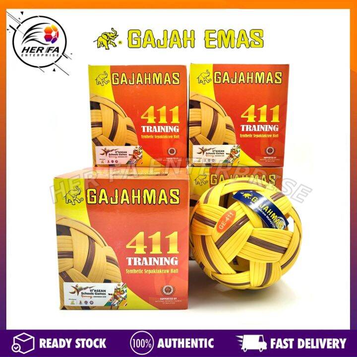 GAJAHMAS 411 Men Bola Synthetic Sepak Takraw Ball Training (100 ...