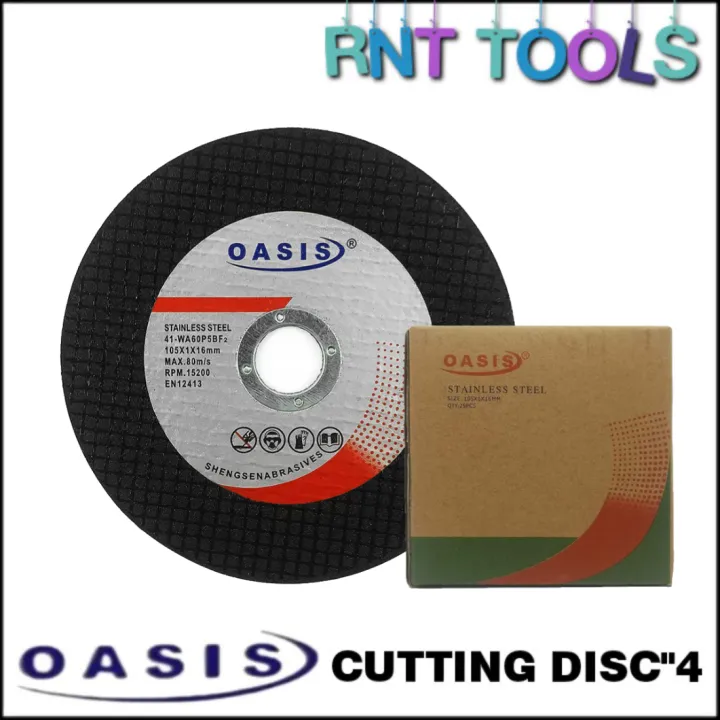 OASIS CUTTING DISC BLACK "4 CUTTING METAL, CUTTING STAINLESS HEAVY DUTY ...