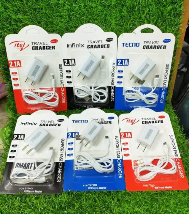 TECNO / ITEL / INFINIX / TRAVEL FAST CHARGER MICRO USB TYPE 2.1A ...