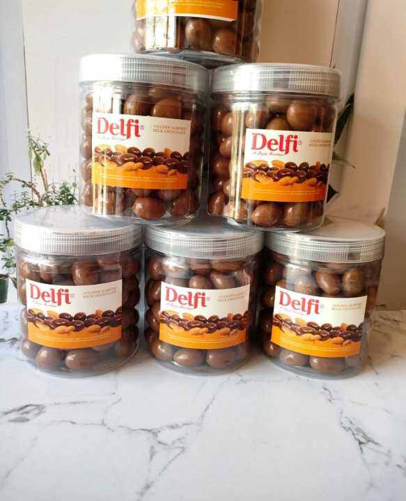 Cokelat Delfi bites almond/mede kemasan toples | Lazada Indonesia
