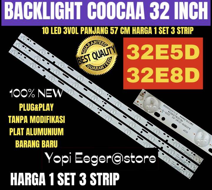 BACKLIGHT TV LED COOCAA 32 INCH 32E5D 32E8D BACKLIGHT TV 32 INCH | Lazada Indonesia