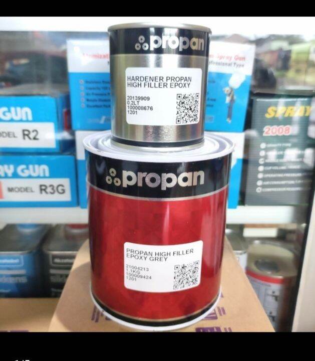 Epoxy Propan High Filler Gray / Putih Cat Dasar Cat Duco Epoksi 1Liter ...