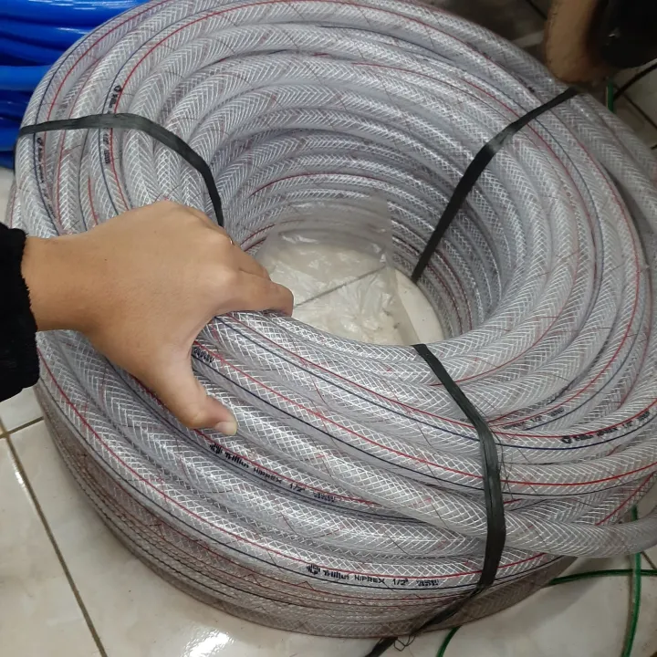 Trilliun Hiprex Selang Air Putih Serat Benang Transparant 1/2 Meteran ...