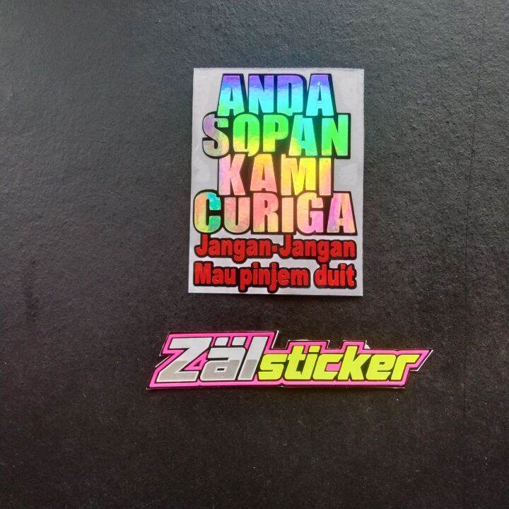 sticker kata-kata lucu anda sopan sticker cutting | Lazada Indonesia