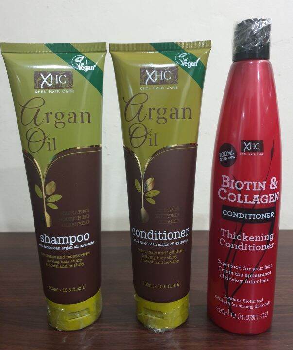 XHC Argan Oil, Biotin & Collagen Shampoo & Conditioner | UK | Lazada PH