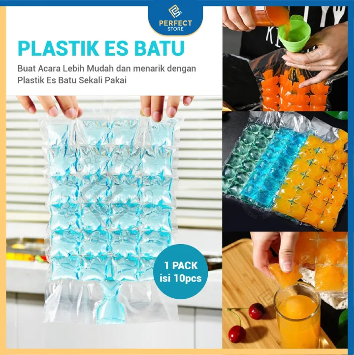 Cetakan Es Batu Kantong Pelastik ISI 10 Lembar Penyimpanan Cairan ...