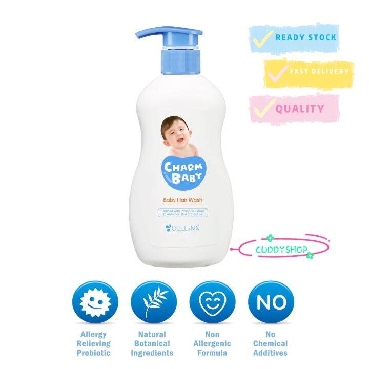 Charm Baby Hair Wash With Probiotics Extract 400ml Good For Sensitive ...