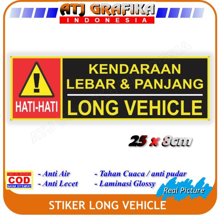 Stiker kendaraan panjang dan lebar sticker long vehicle truck mobil ...