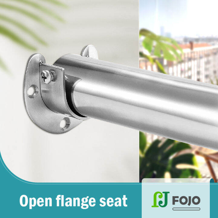 【FOJO】 Curtain Rod Round Tube Closet U Shaped Rod End Supports Closet ...