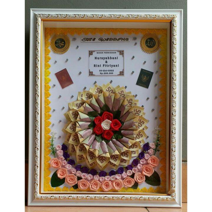 MAHAR NIKAH UNIK BUNGA UANG KERTAS/MAHAR SESERAHAN PENGANTIN | Lazada ...