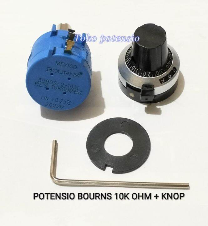 POTENSIO BOURNS 10K OHM + KNOP POTENSIO MULTITURN 10X PUTARAN | Lazada Indonesia
