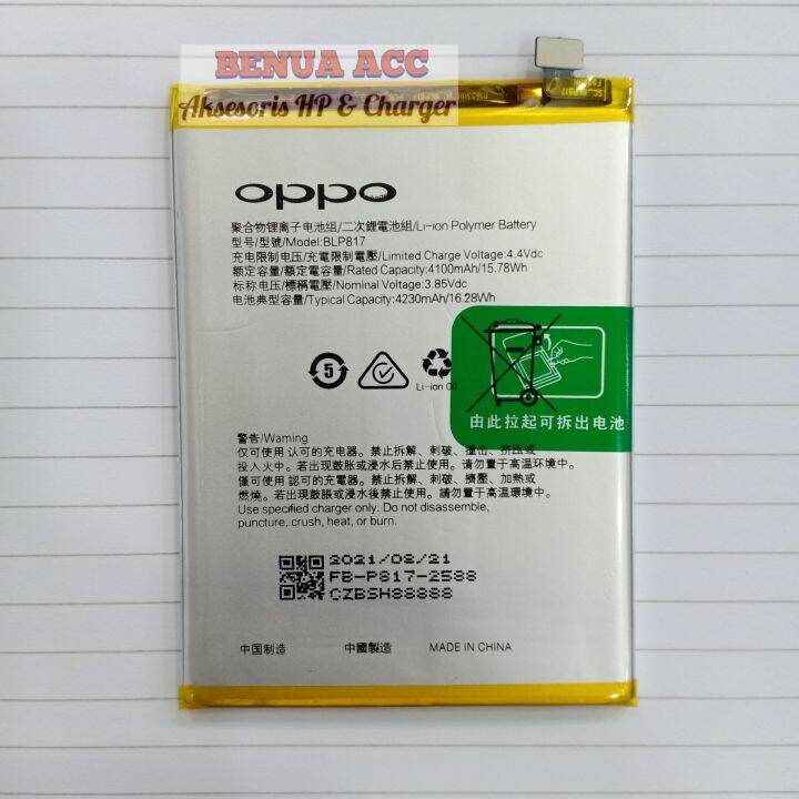 Baterai Batre Oppo A16e A16E BLP817 original | Lazada Indonesia