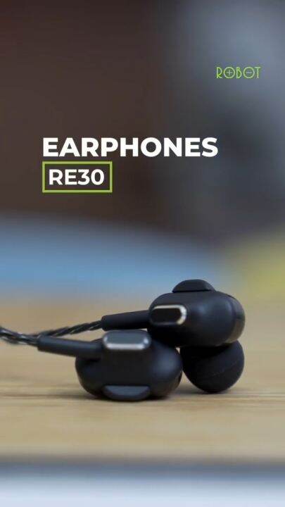 Headset Robot RE30 Wired Earphone Bass Android iPhone Original ...