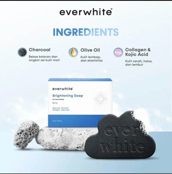 Everwhite brightening soap sabun awan - cleansing bar soap 70gr ...