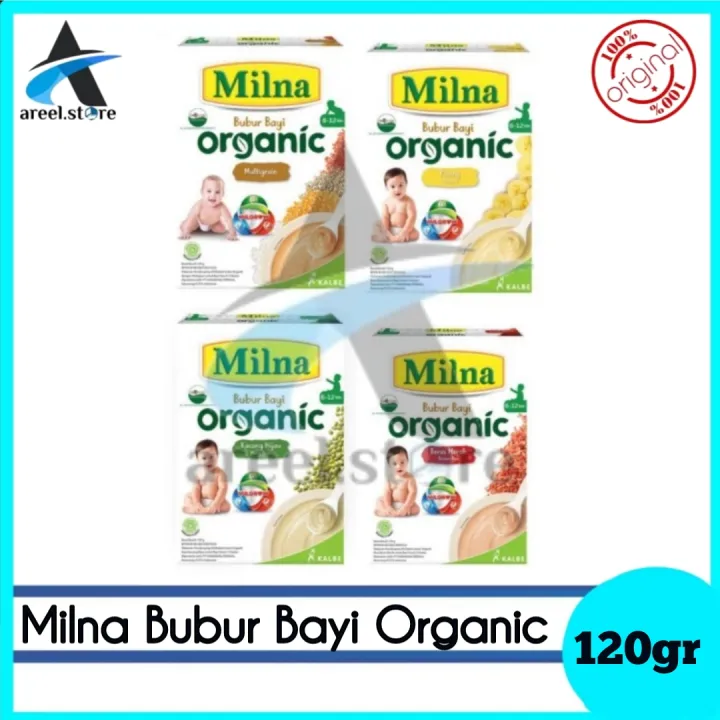 MILNA Bubur Organik 6bulan 120gr / bubur bayi organic rasa beras merah ...