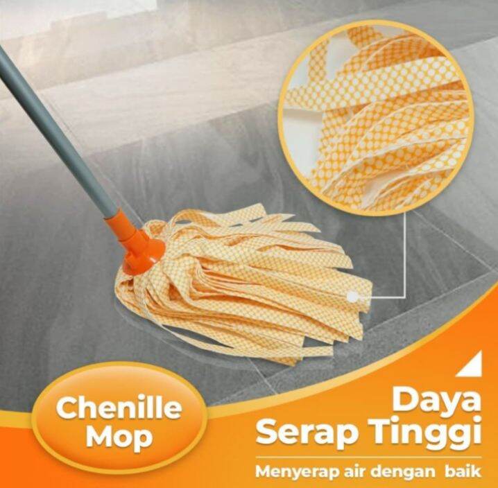 Kain Pel Bagus Micromate Strip Mop Set | Lazada Indonesia